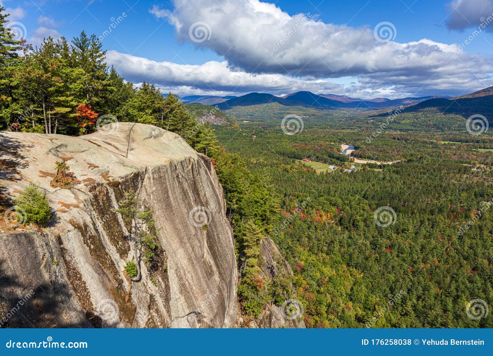 Cathedral Ledge Lookout stock photo. Image of hampshire - 176258038