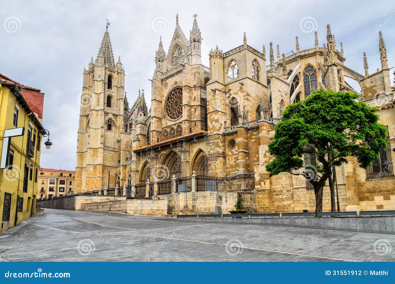 Cathedral of Leon, Spain stock photo. Image of city, europe - 31551912