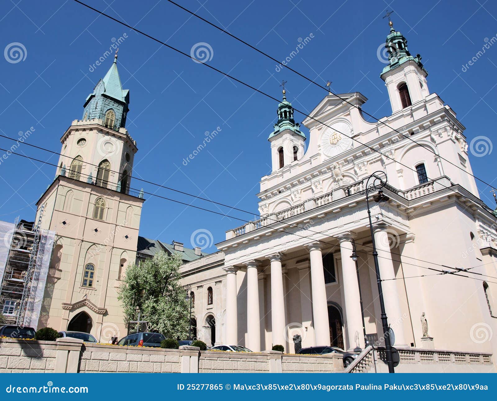 Lublin. Poland. Aerial View Of Old Town. Touristic City Center Of ...