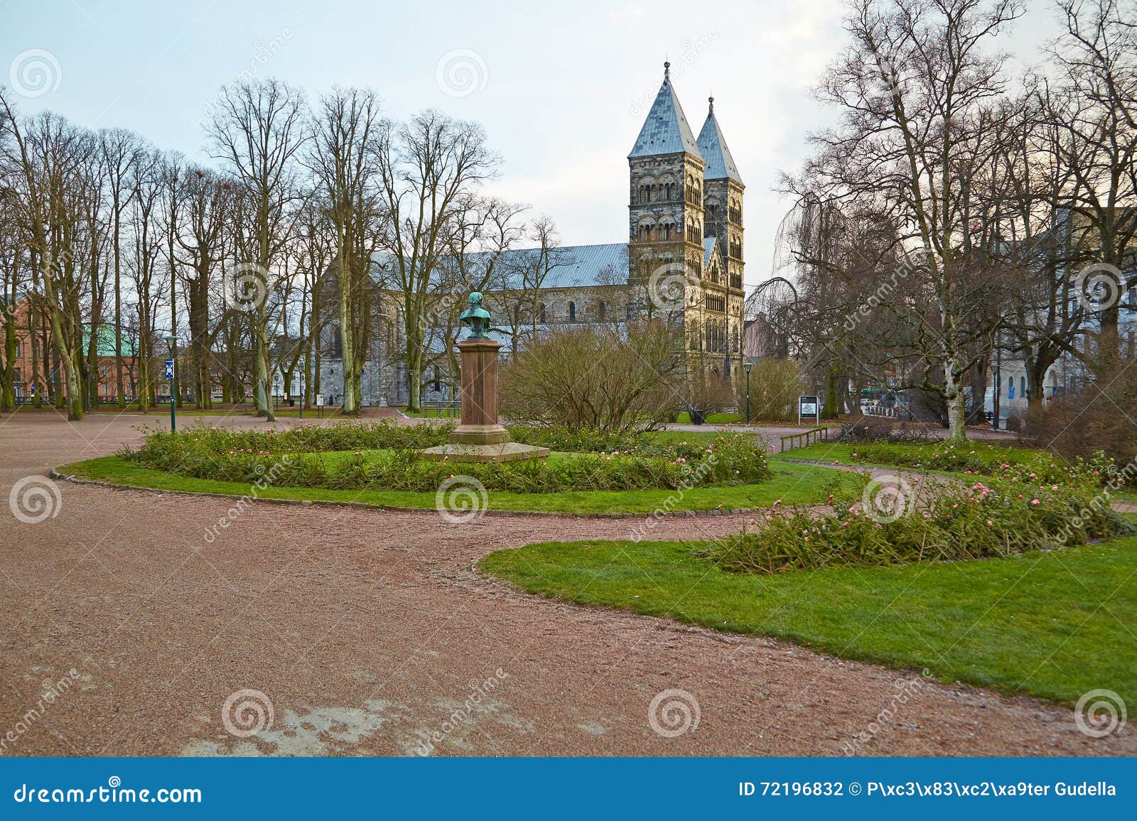 Cathedral in Lund stock photo. Image of park, sweden - 72196832