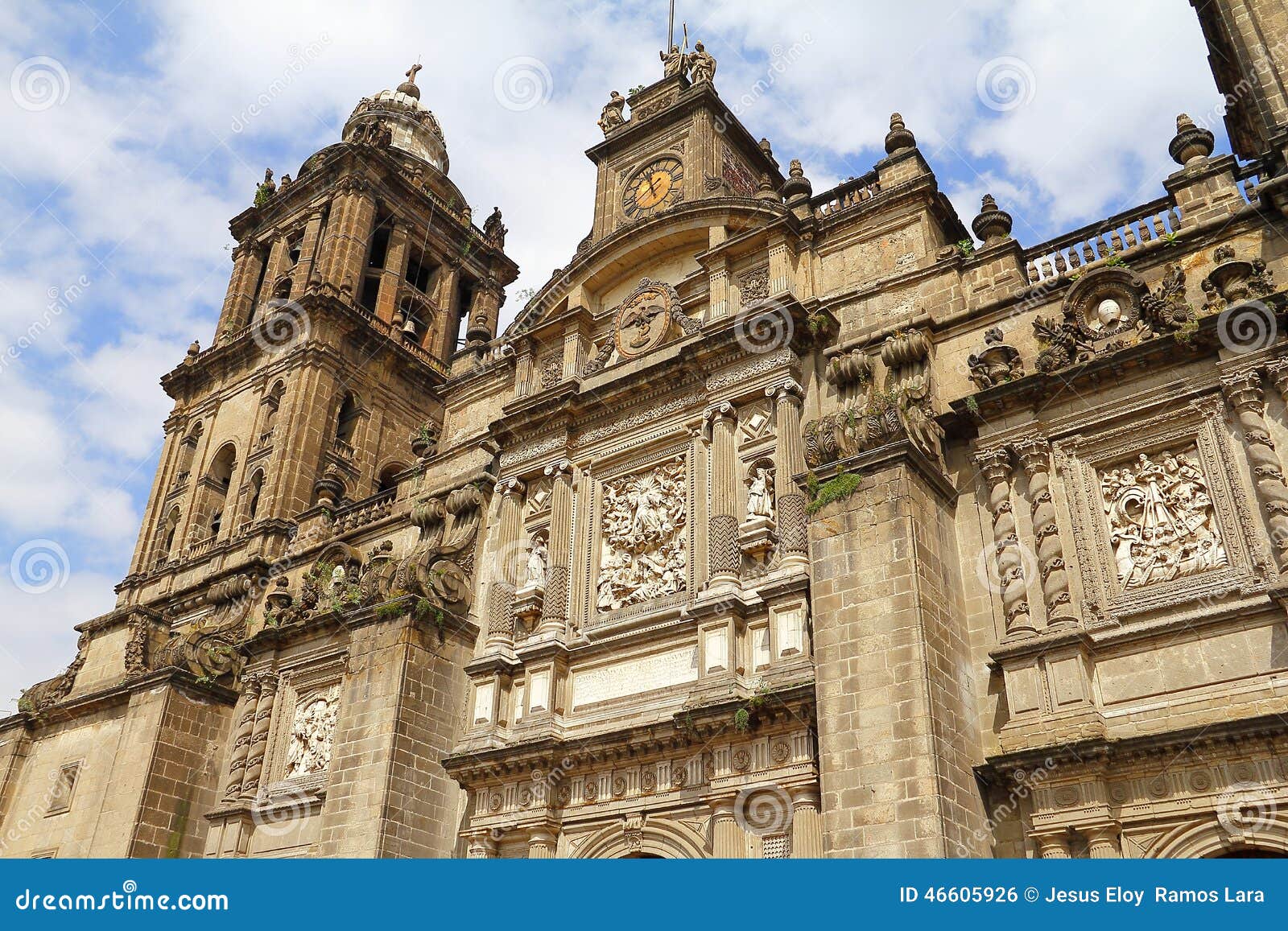 Facade of the Cathedral of Mexico City Stock Photo - Image of city ...