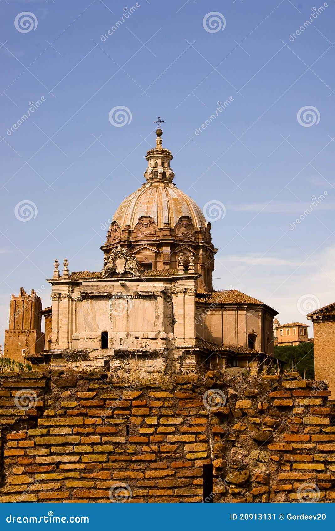 Cathedral in the Old City of Rome Stock Image - Image of christianity ...