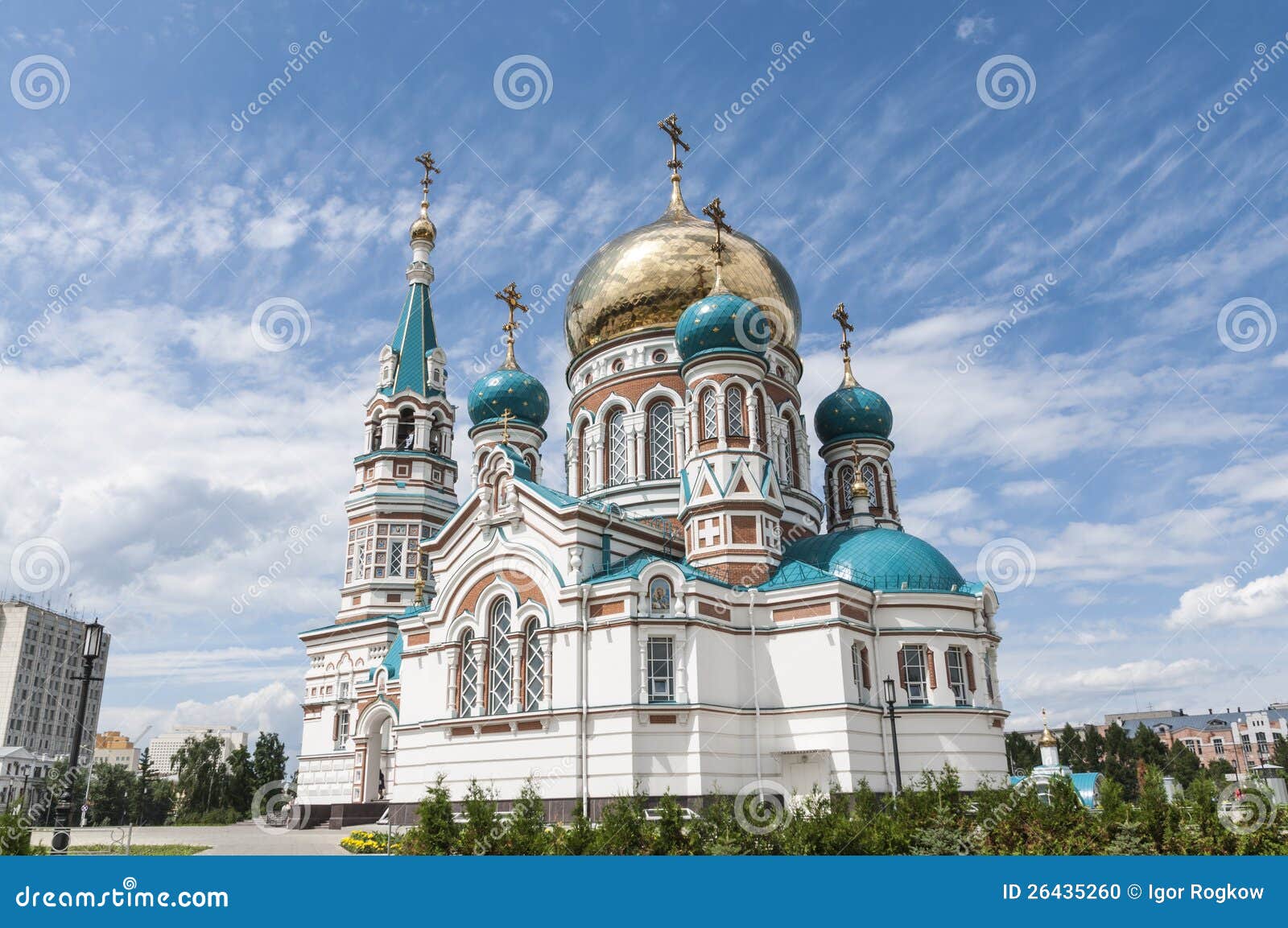 Cathedral in Omsk stock photo. Image of omsk, russia - 26435260