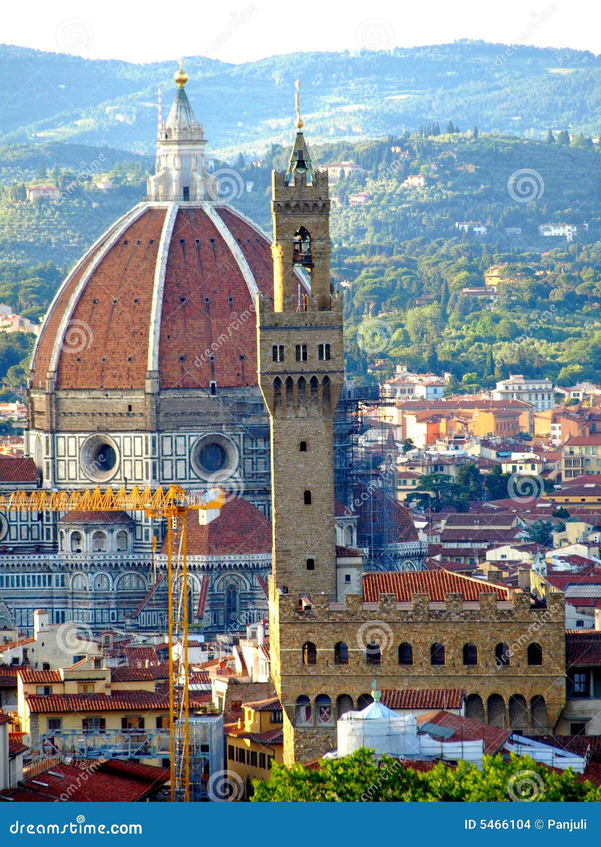 Cathedral and Palazzo Vecchio Stock Photo - Image of florence, monument ...