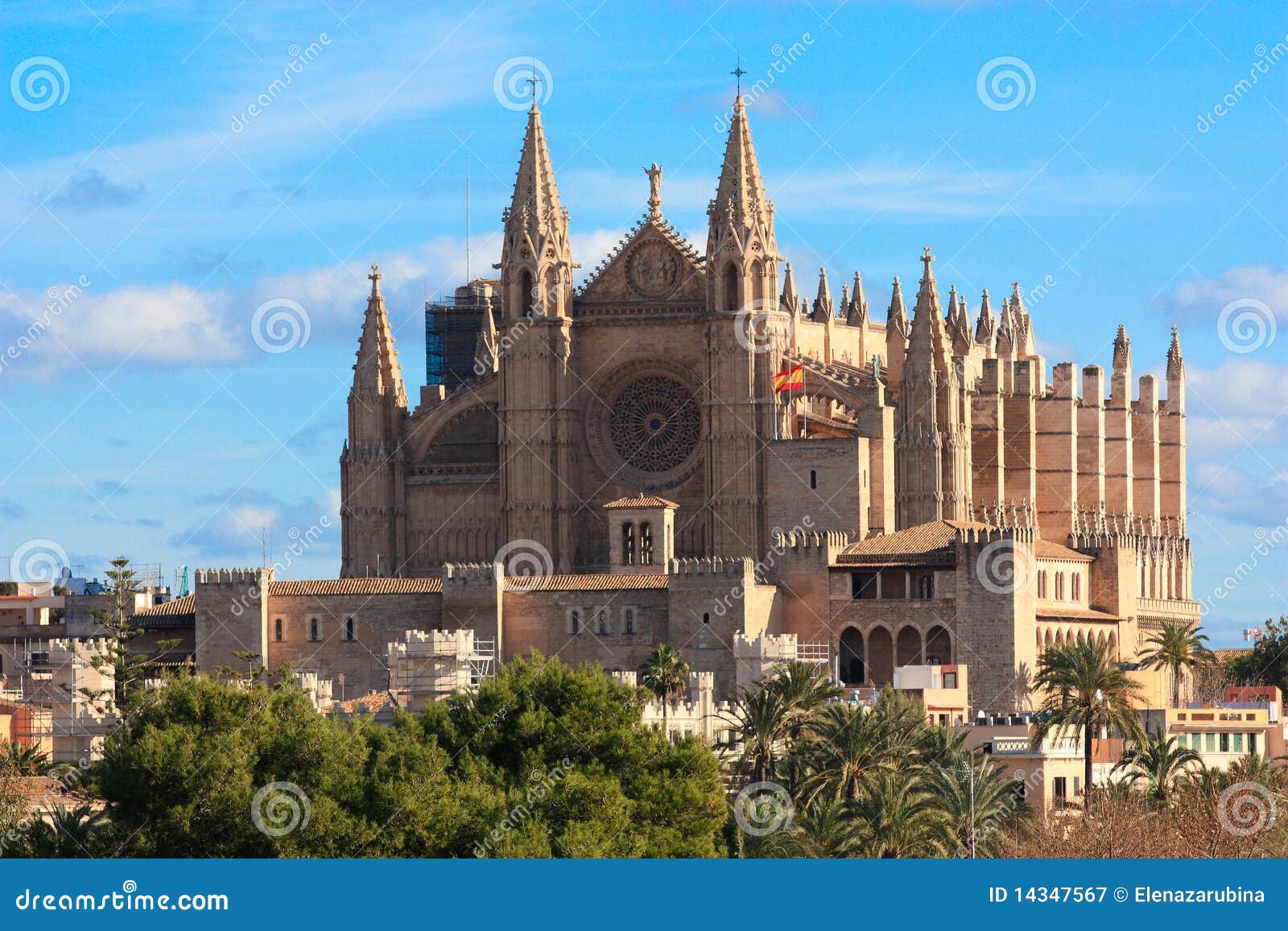 Cathedral in Palma De Mallorca Stock Image - Image of catholic, spanish ...