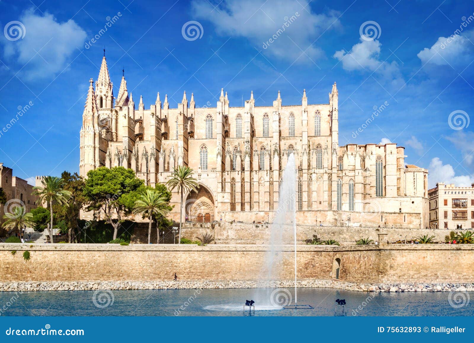 Cathedral of Palma De Mallorca Stock Image - Image of building, culture ...