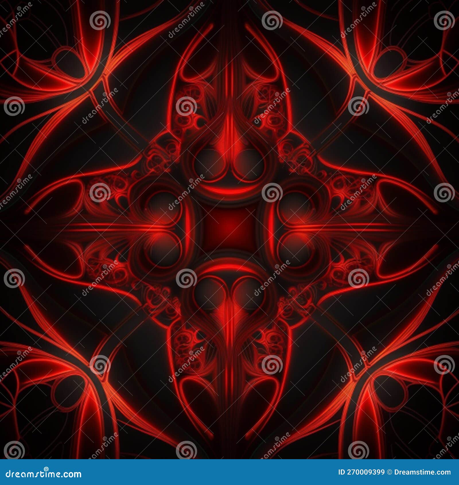 Cathedral Themed Pattern with Red and Black Colors Stock Illustration ...