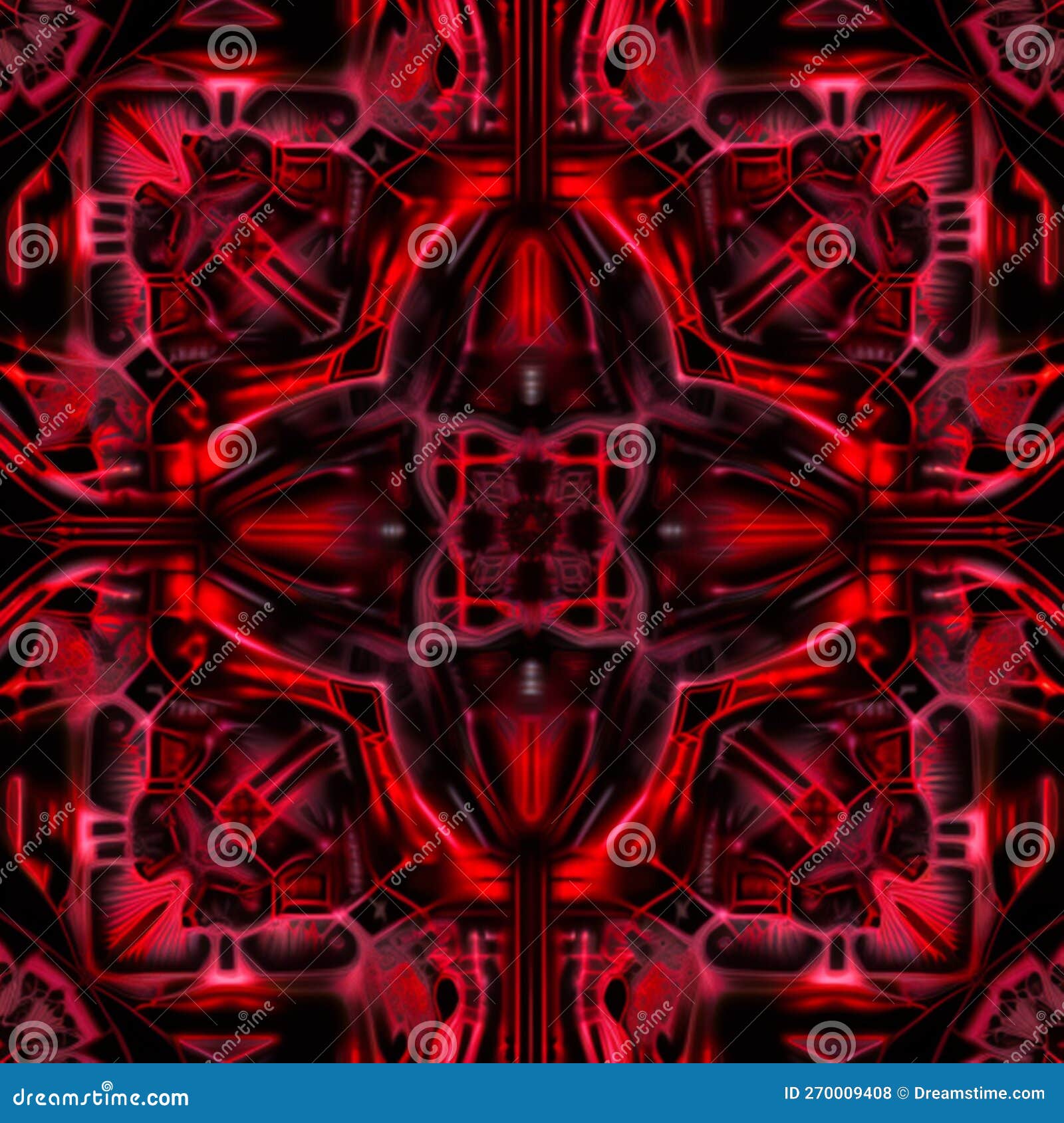 Cathedral Themed Pattern with Red and Black Colors Stock Illustration ...