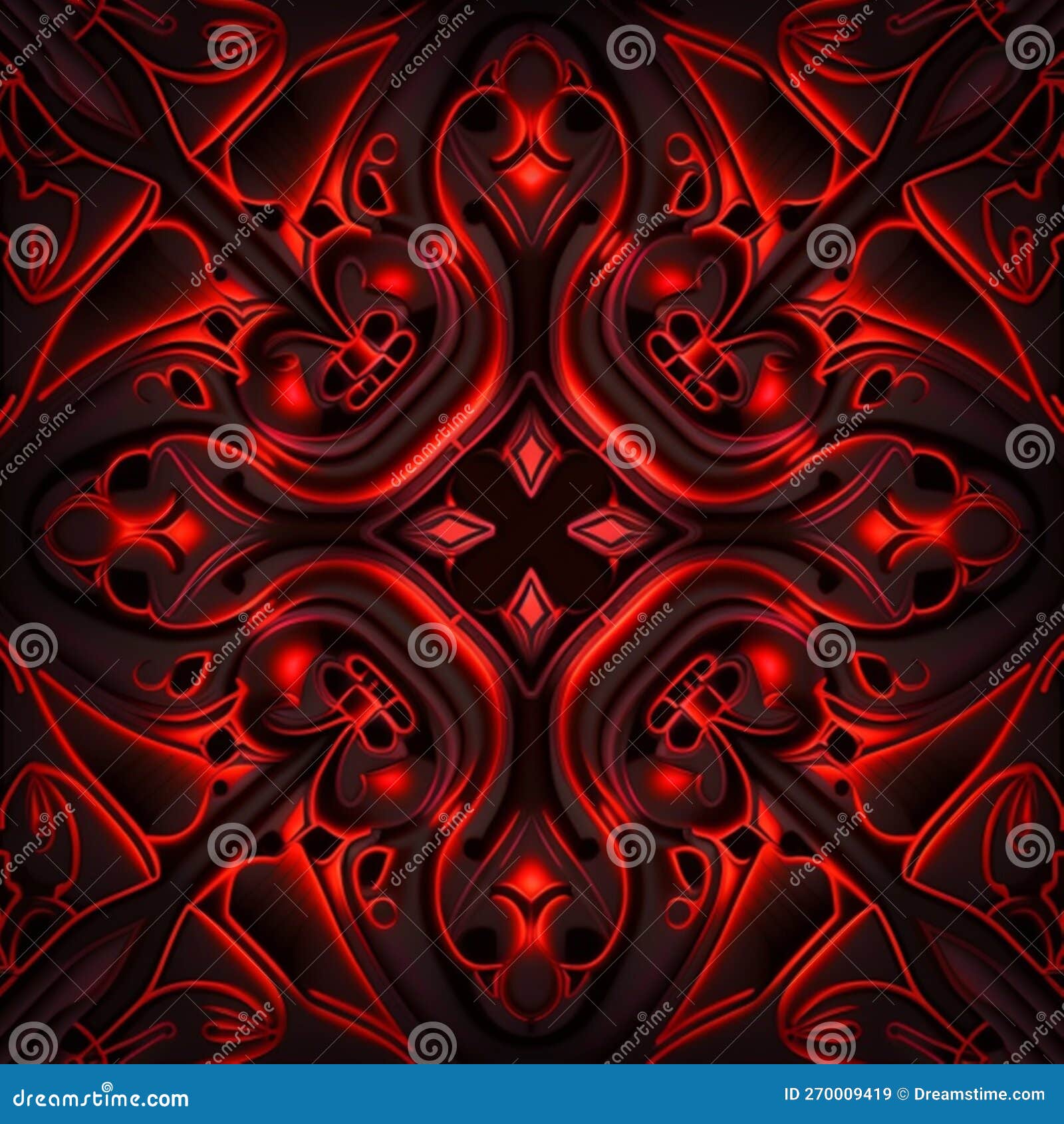 Cathedral Themed Pattern with Red and Black Colors Stock Illustration ...