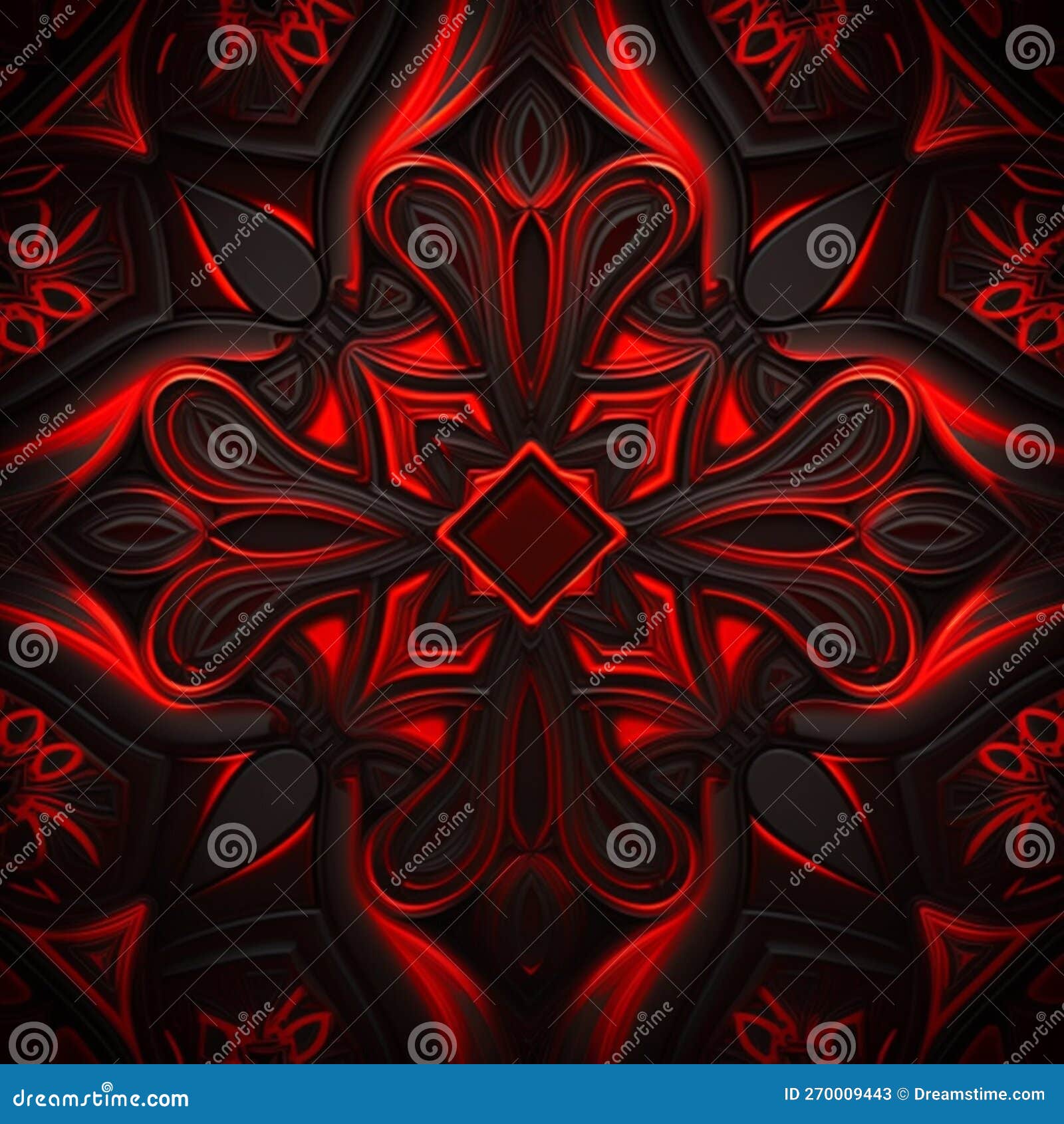 Cathedral Themed Pattern with Red and Black Colors Stock Illustration ...