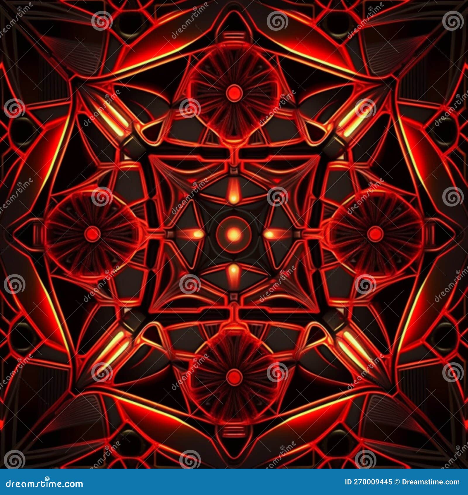 Cathedral Themed Pattern with Red and Black Colors Stock Illustration ...