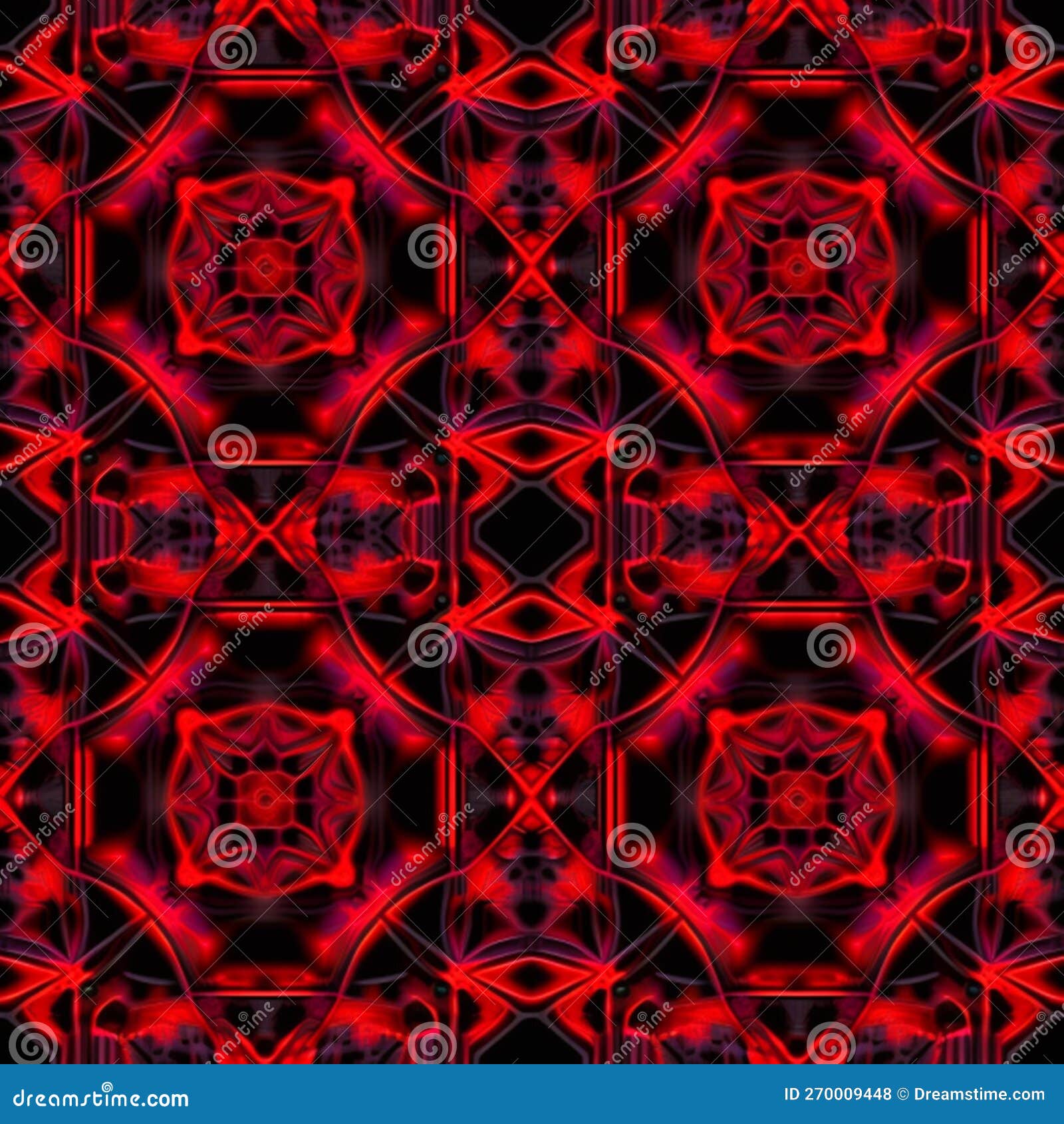 Cathedral Themed Pattern with Red and Black Colors Stock Illustration ...