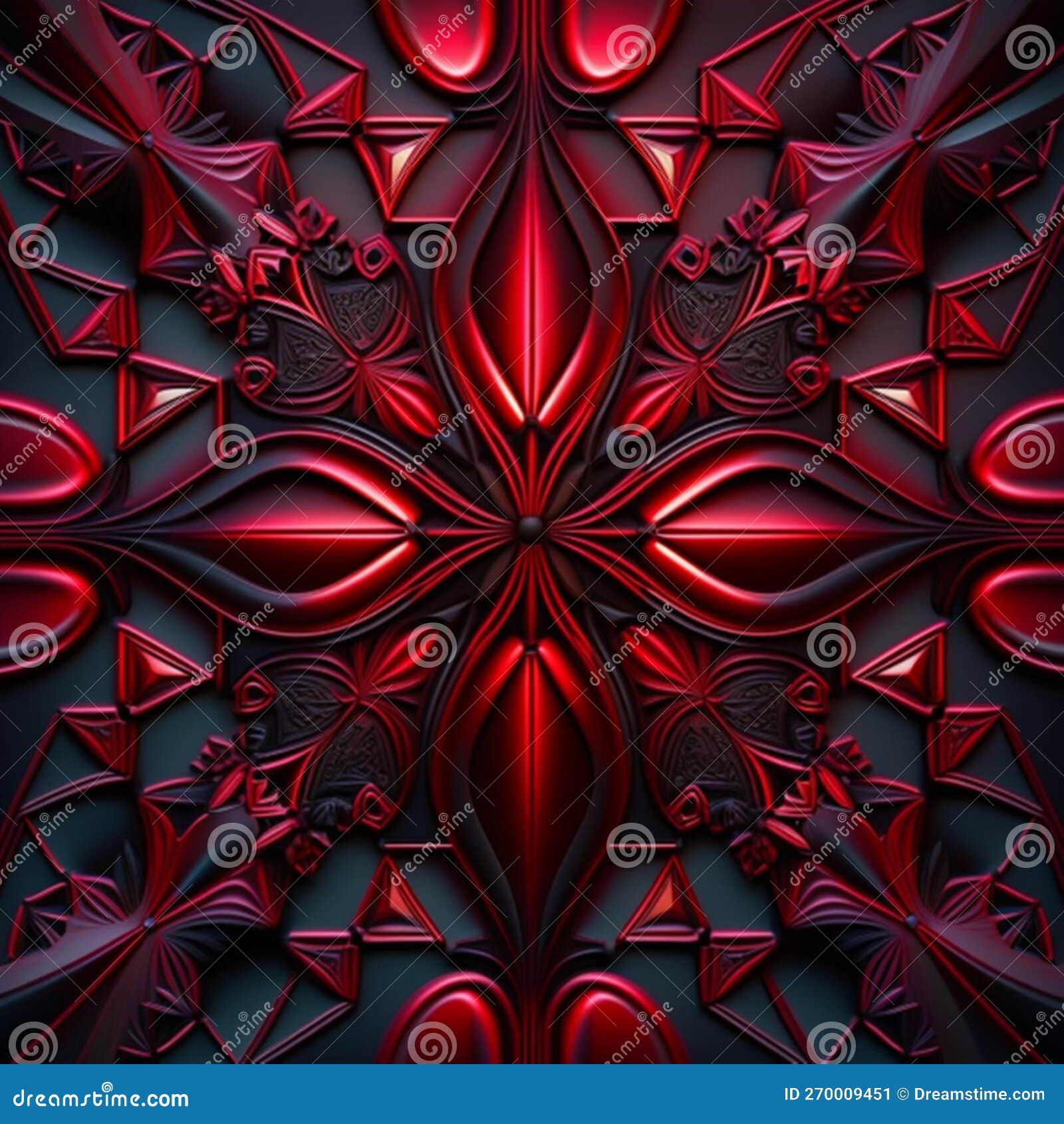 Cathedral Themed Pattern with Red and Black Colors Stock Illustration ...