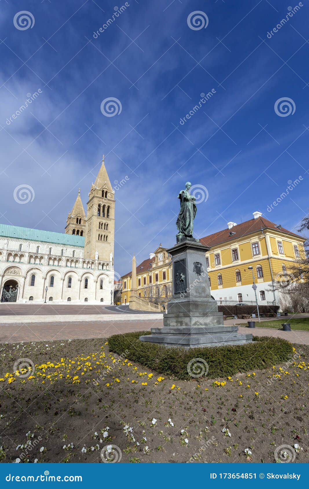The Cathedral of Pecs stock image. Image of church, hungarian - 173654851