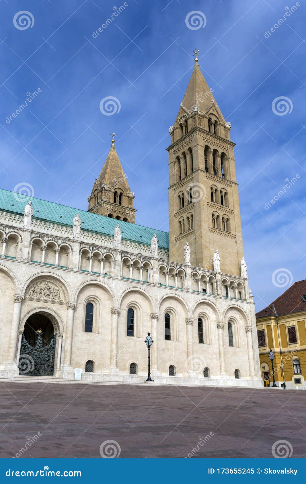 The Cathedral of Pecs stock image. Image of countryside - 173655245