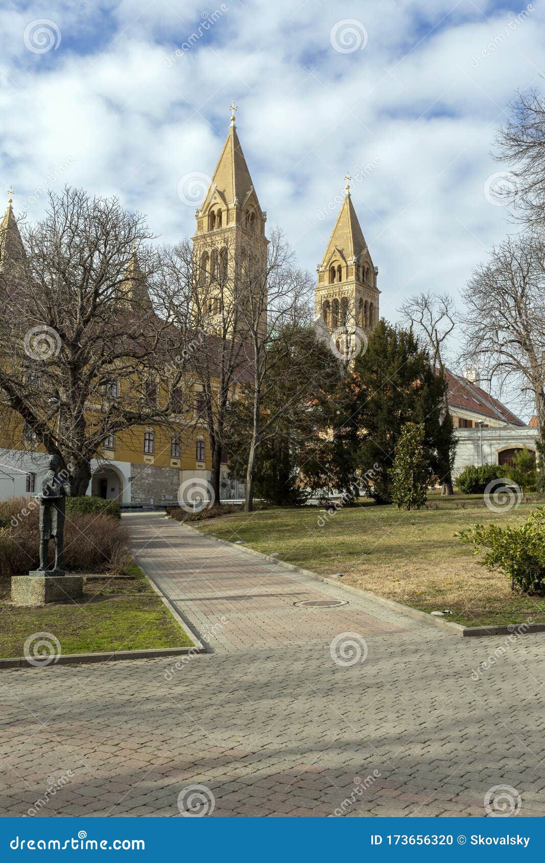 The Cathedral of Pecs stock photo. Image of history - 173656320