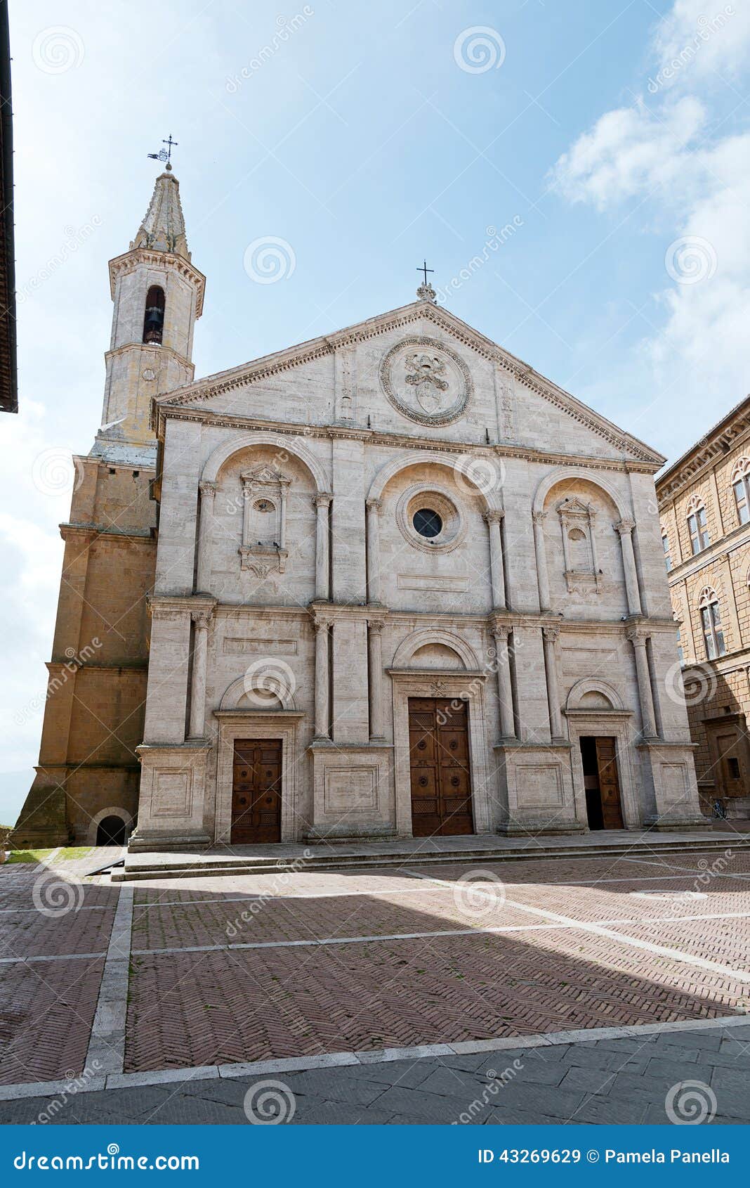Cathedral of Pienza stock image. Image of cathedral, public - 43269629