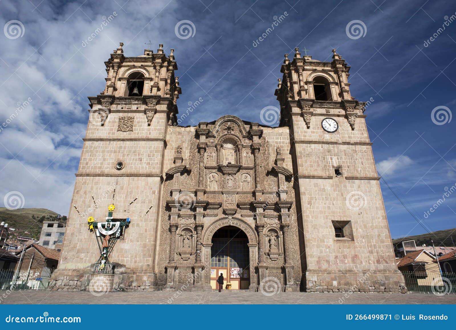 The Cathedral of Puno ,and Square Peru -configuration is Baroque Style ...