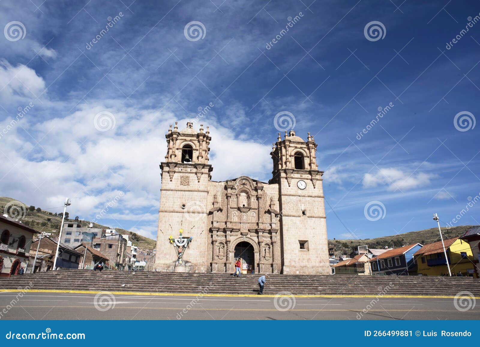 The Cathedral of Puno ,and Square Peru -configuration is Baroque Style ...