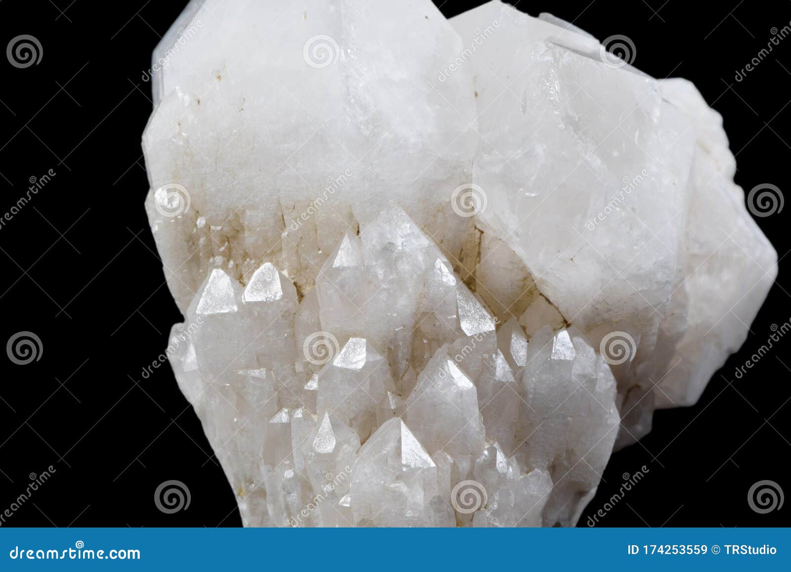 Cathedral Quartz Cluster Closeup Stock Image - Image of clear ...