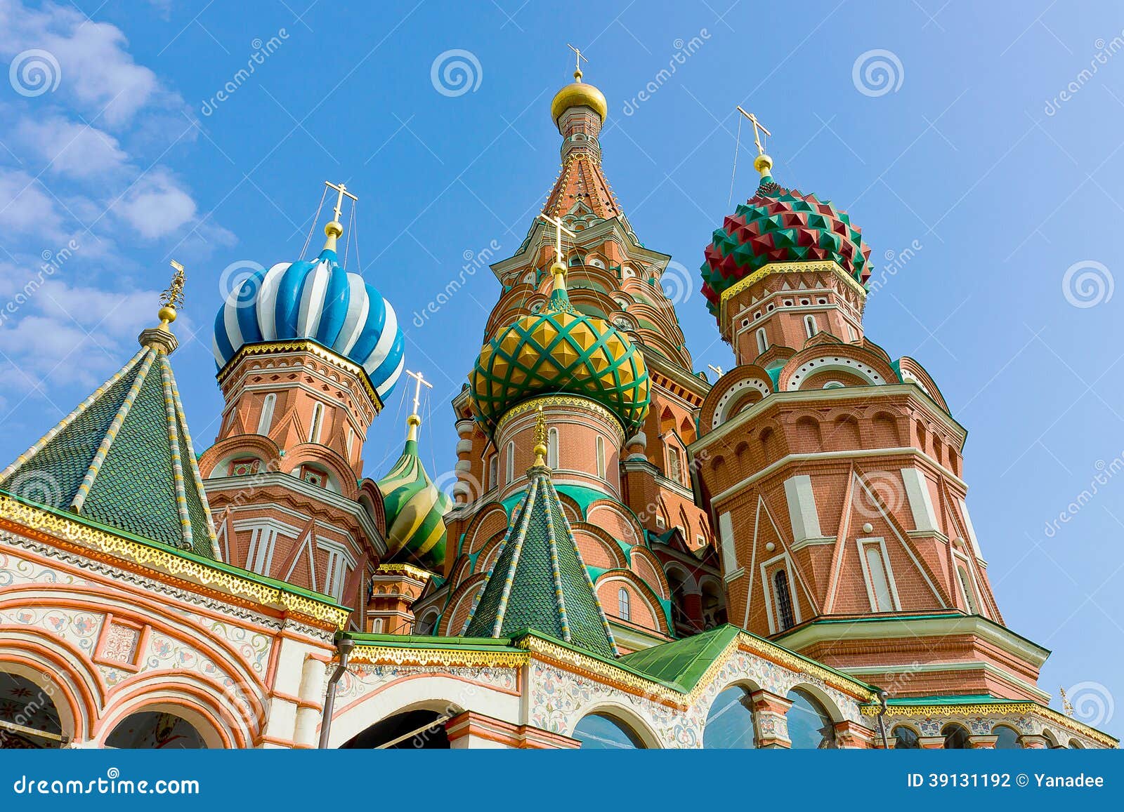 The Cathedral on the Red Square Stock Photo - Image of crosses ...