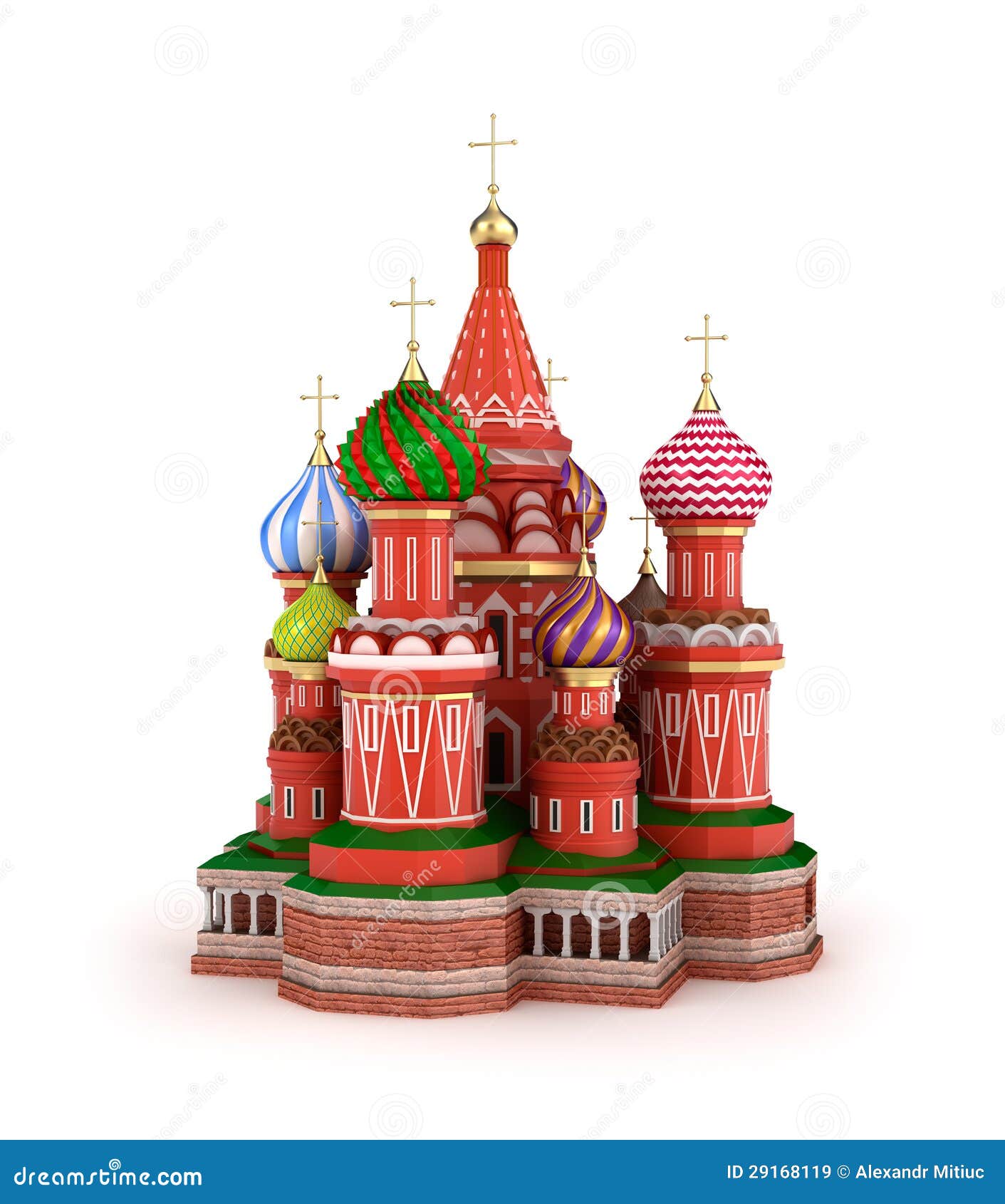 Cathedral on the Red Square in Moscow, Russia Stock Illustration ...