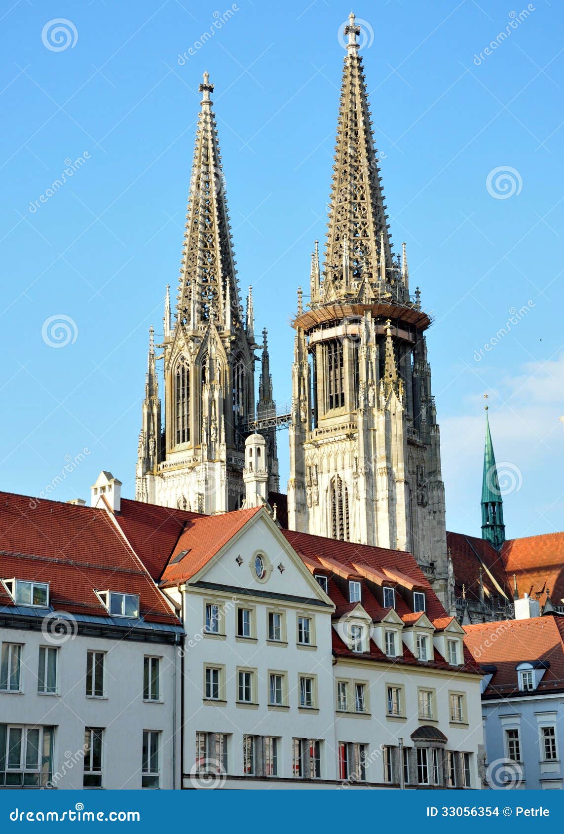 Cathedral in Regensburg, Germany Stock Photo - Image of windows, church ...