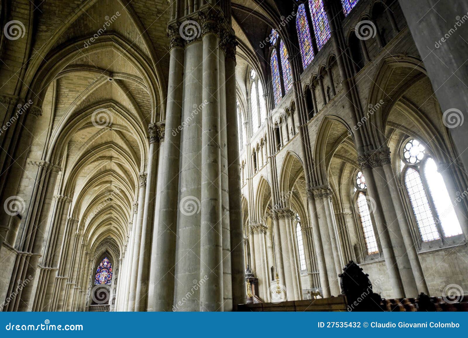 Cathedral of Reims - Interior Stock Photo - Image of landmark, monument ...