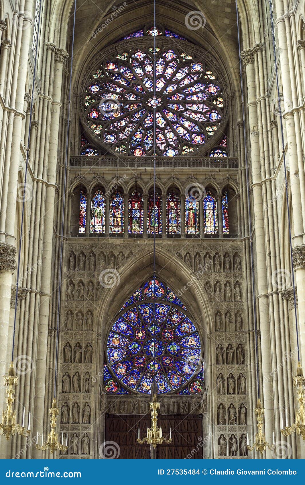 Cathedral of Reims - Interior Stock Photo - Image of europe, gothic ...