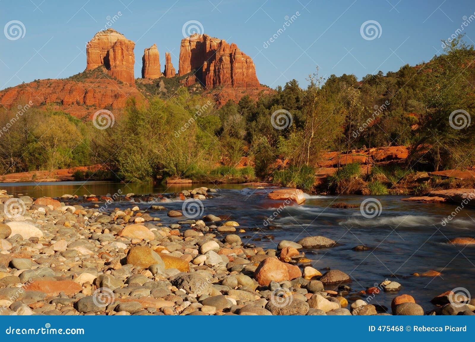Cathedral Rock stock photo. Image of inspirational, blue - 475468