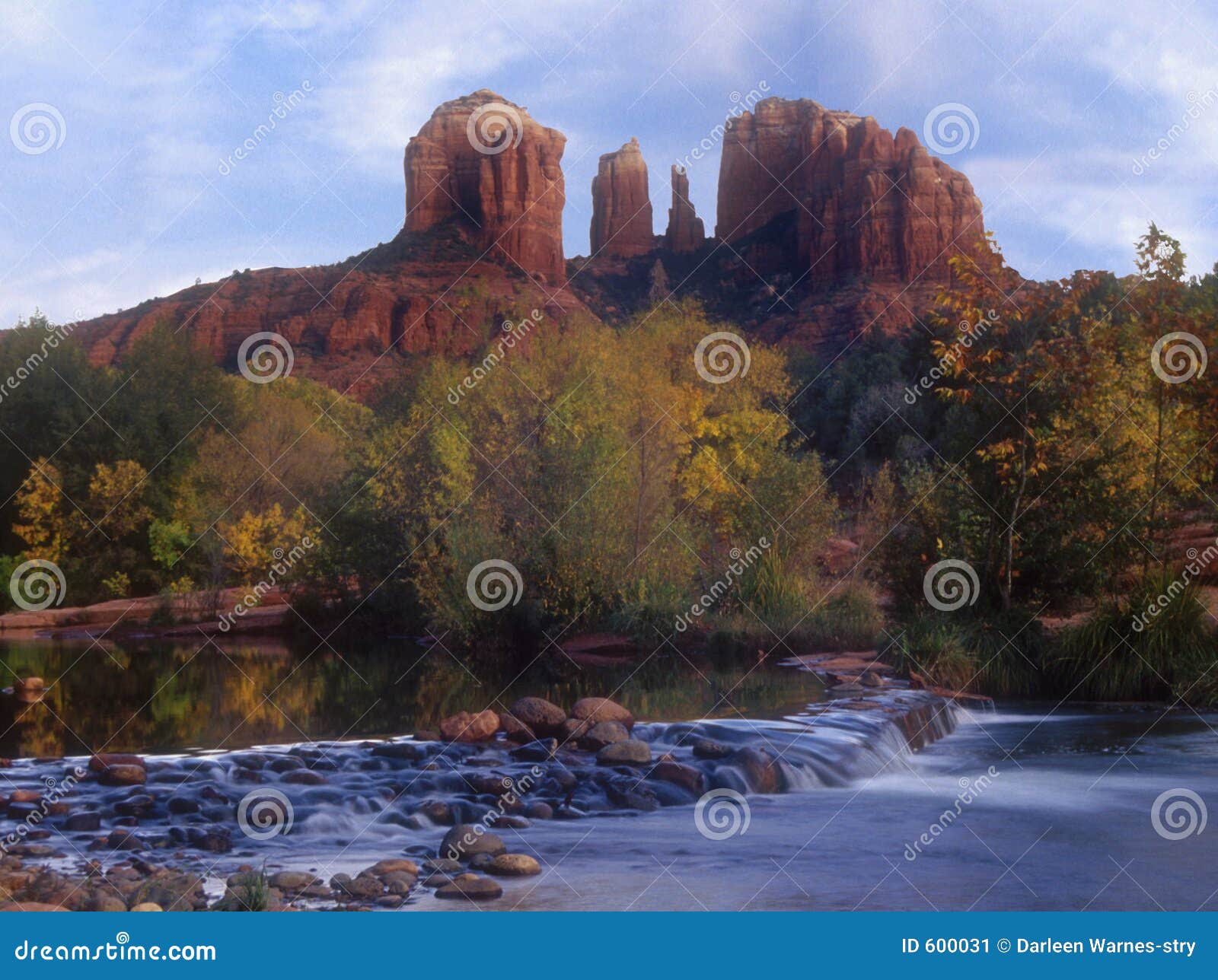 Cathedral Rock stock image. Image of stream, meditation - 600031