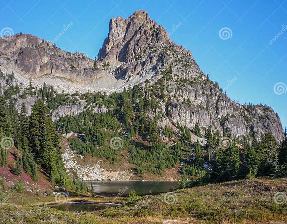 Cathedral Rock, Peggy S Pond, Alpine Lakes Wilderness Stock Image ... Cathedral Rock, Peggy S Pond, Alpine Lakes Wilderness Stock Image ...