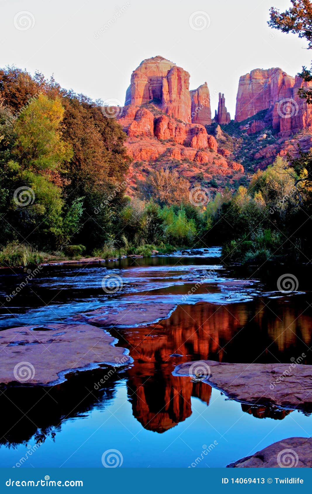Cathedral Rock, Sedona Arizona Stock Image - Image of travel, desert ...