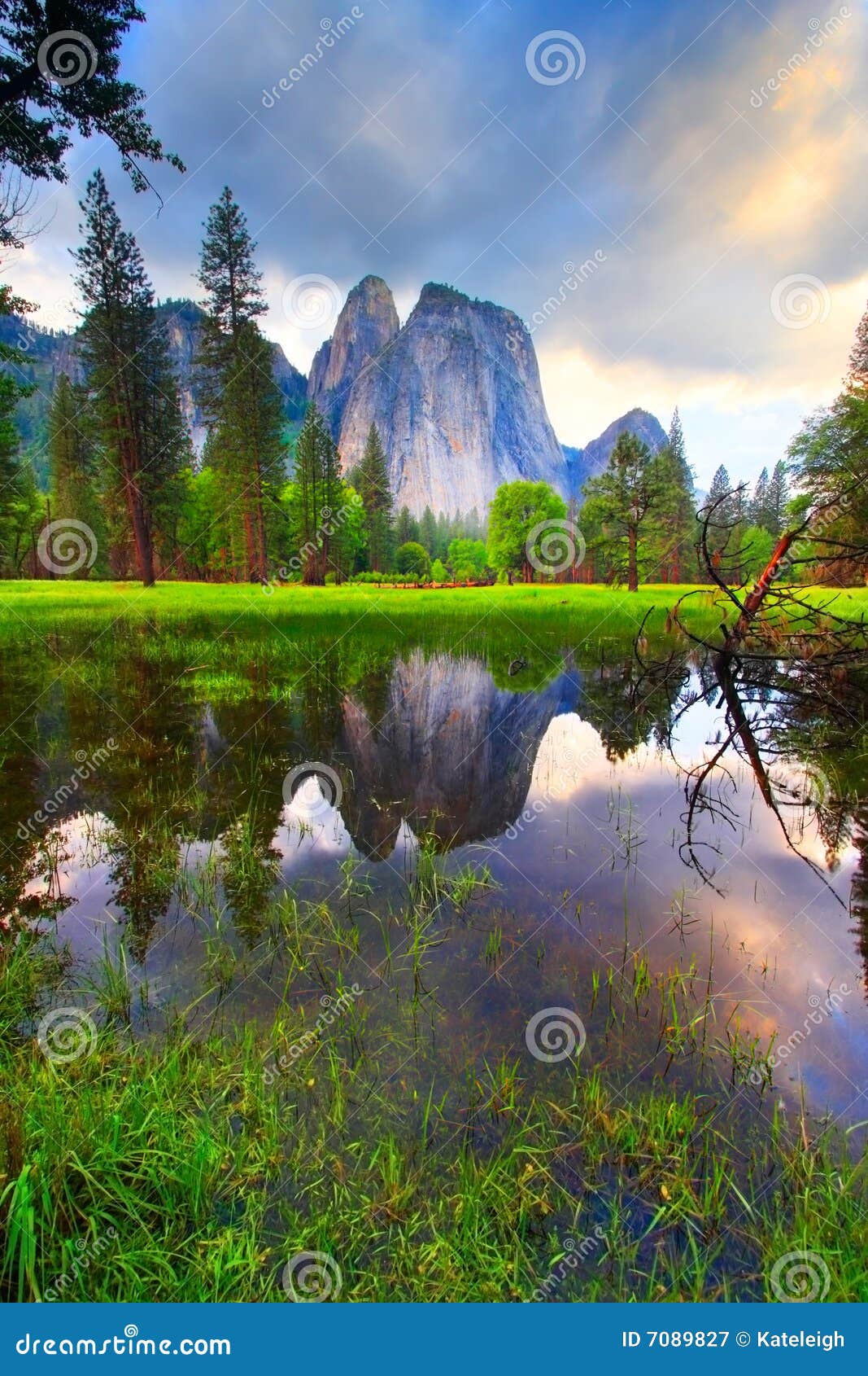 Cathedral Rocks Reflection stock image. Image of reflecting - 7089827