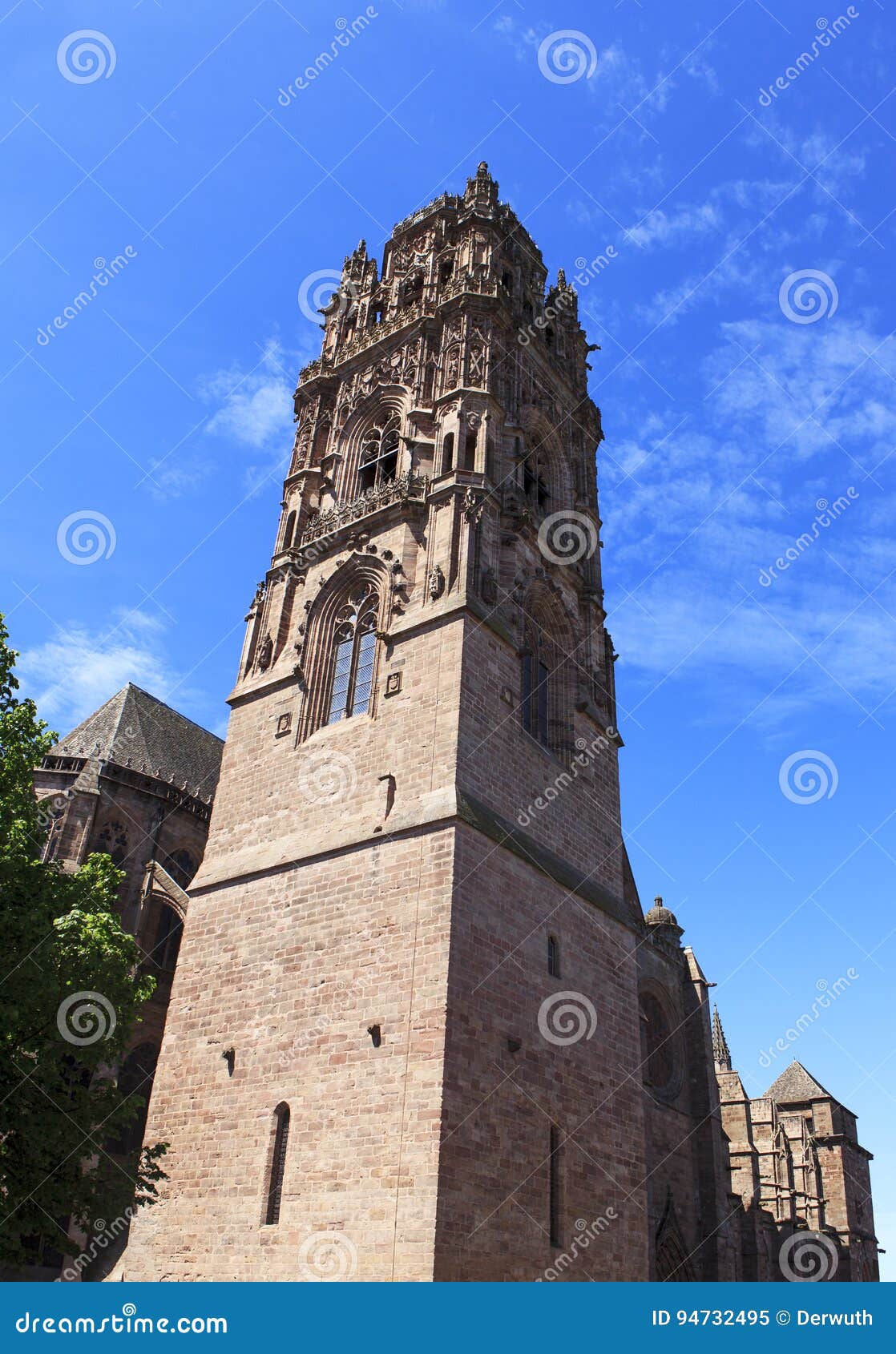 Cathedral of Rodez stock image. Image of city, midi, cathedrale - 94732495