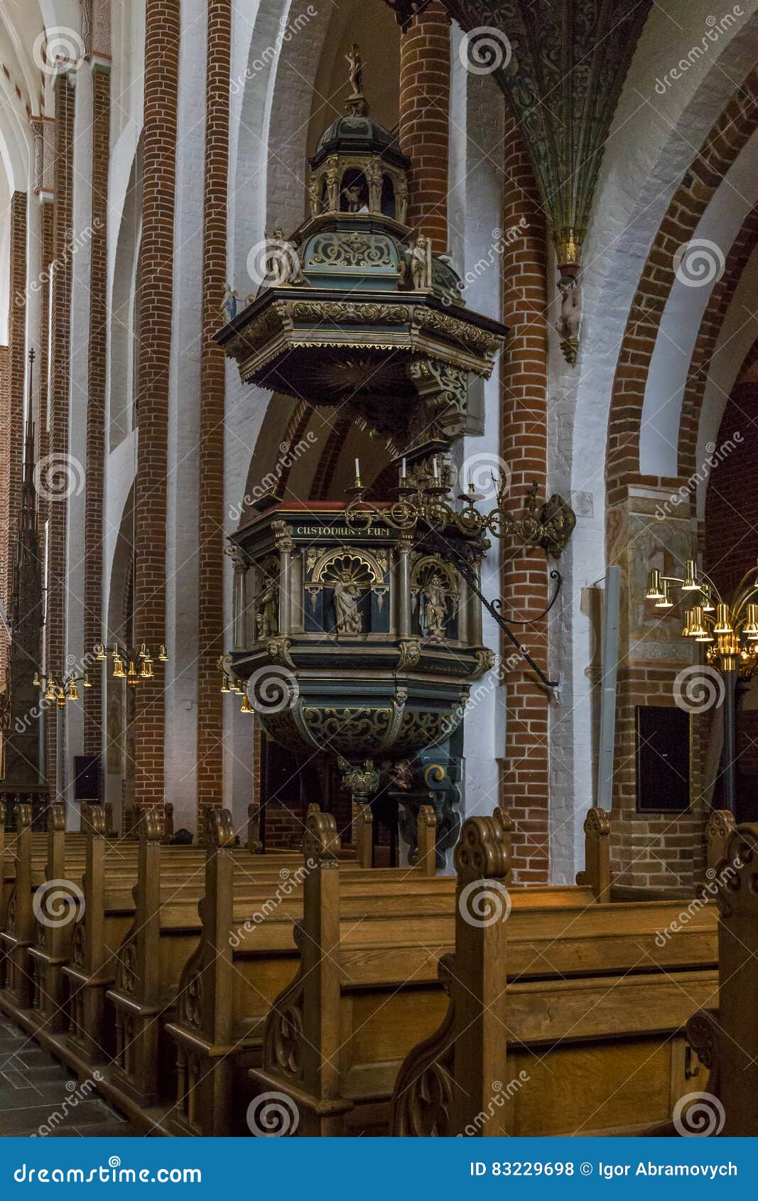 The Cathedral in Roskilde, Denmark Editorial Stock Photo - Image of ...