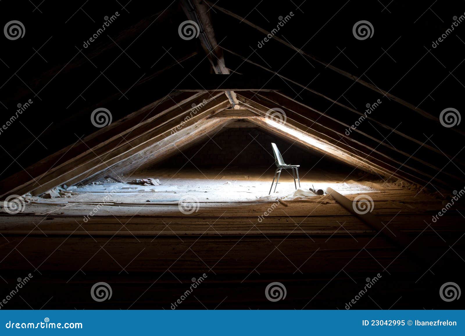Cathedral,s attic stock image. Image of shadow, spotlight - 23042995