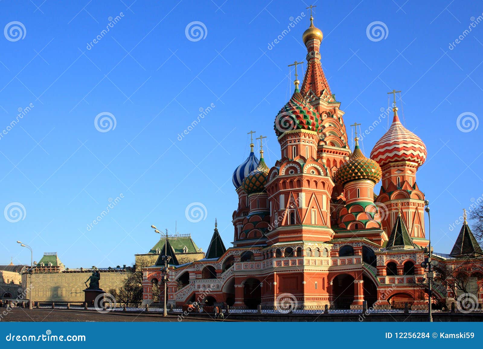 The Cathedral of Saint Basil the Blessed Stock Photo - Image of ...