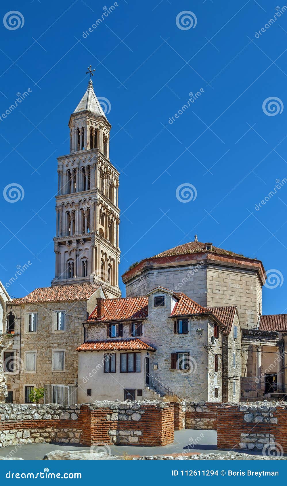 Cathedral of Saint Domnius, Split, Croatia Stock Photo - Image of ...