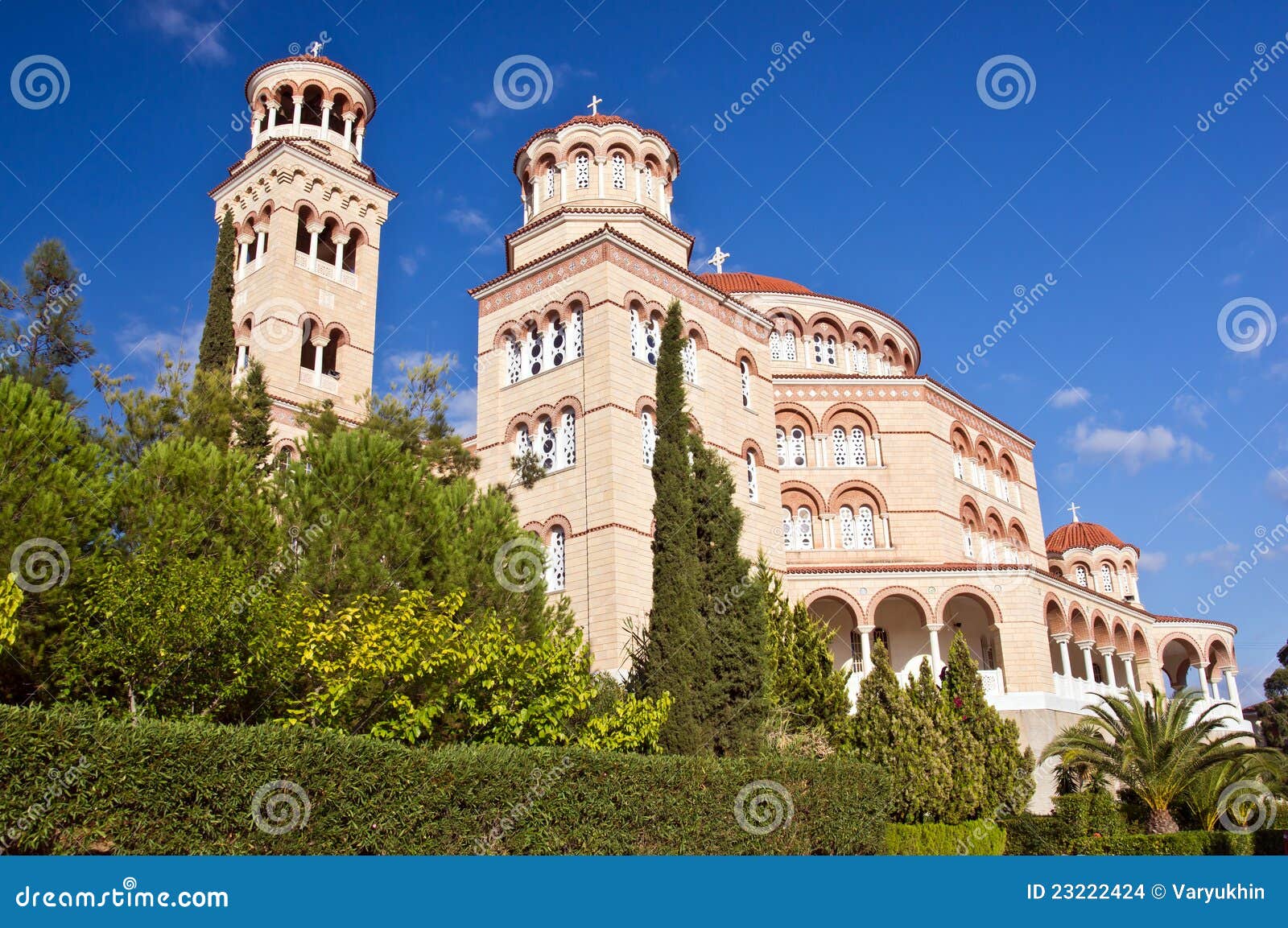 Cathedral Saint Nectarios of Aegina. Stock Photo - Image of nectarios ...