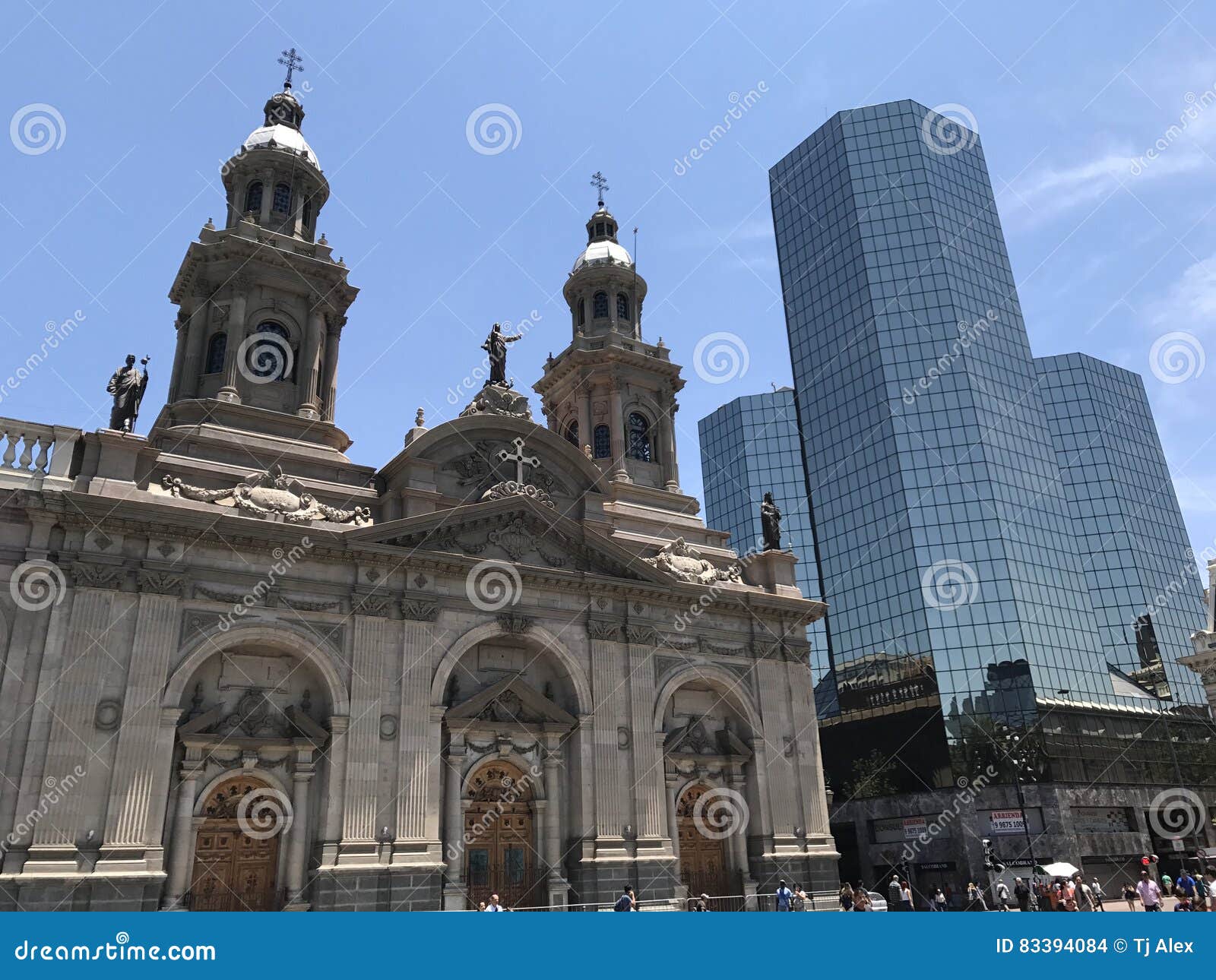Cathedral in Santiago Chile Editorial Stock Image - Image of building ...