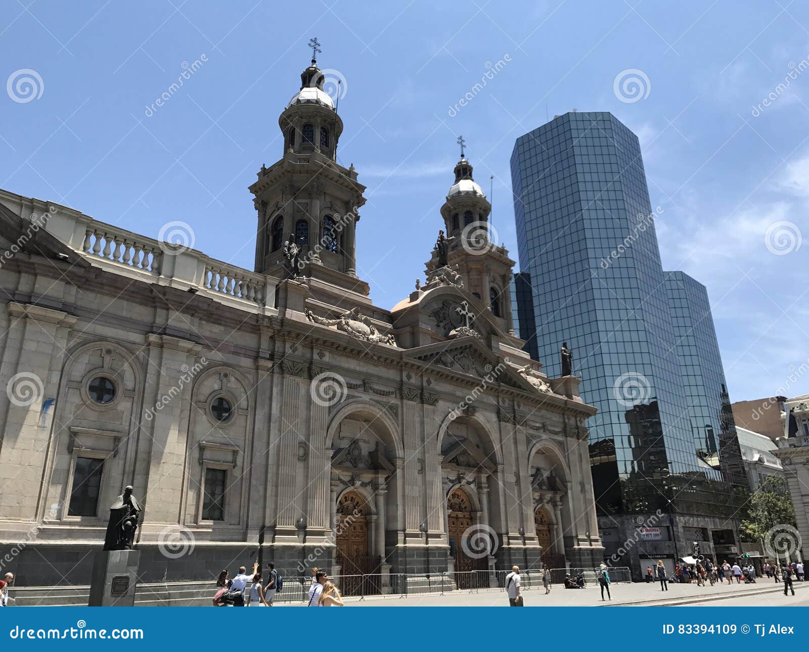Cathedral in Santiago Chile Editorial Stock Image - Image of landmark ...