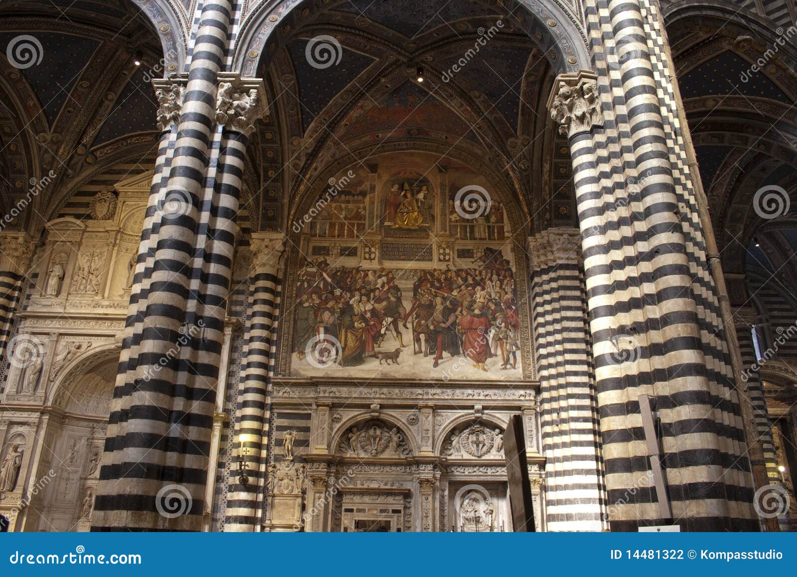 Cathedral in Siena Interior Stock Photo - Image of church, christianity ...