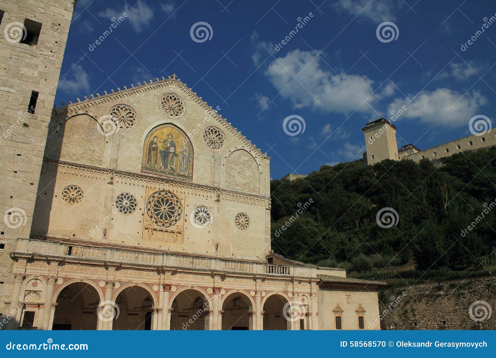 Cathedral of Spoleto stock photo. Image of windows, trip - 58568570
