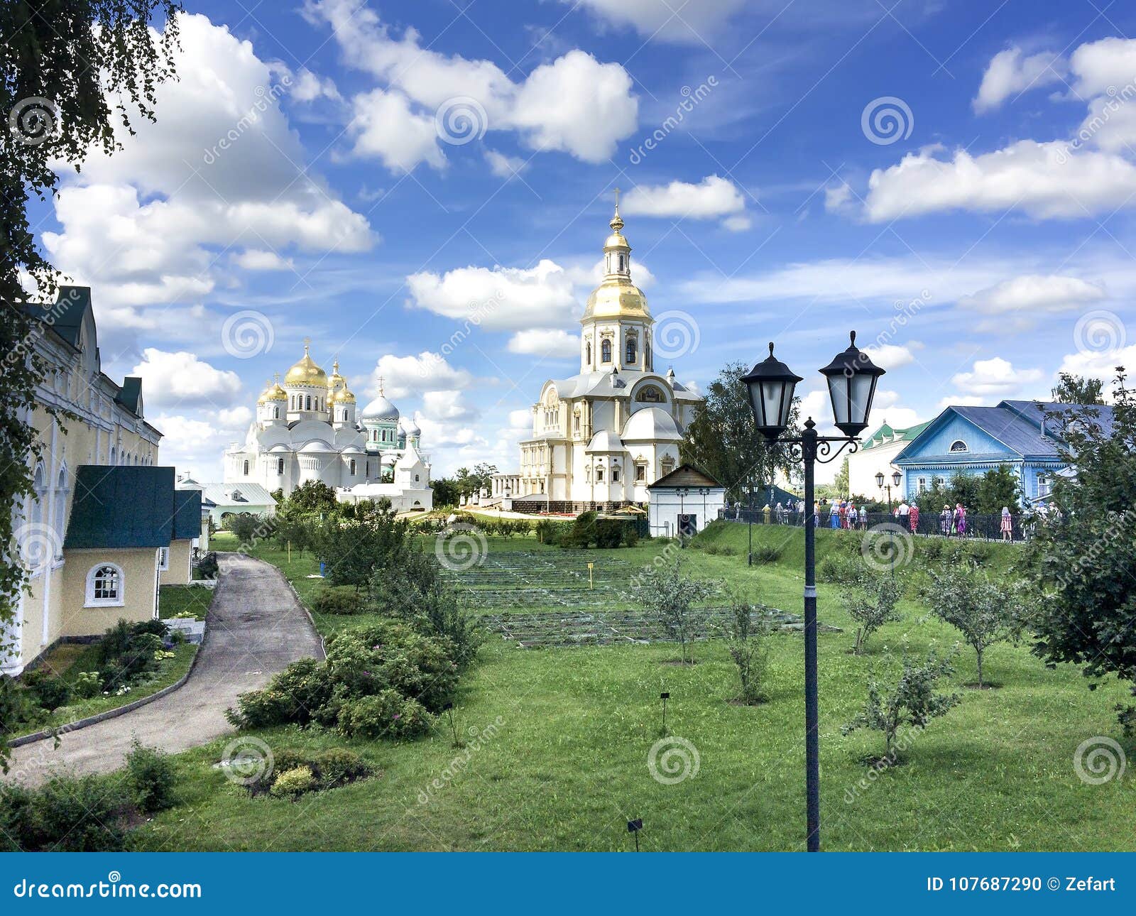 Cathedral Square in Holy Trinity Seraphim-Diveevo Monastery in Village ...