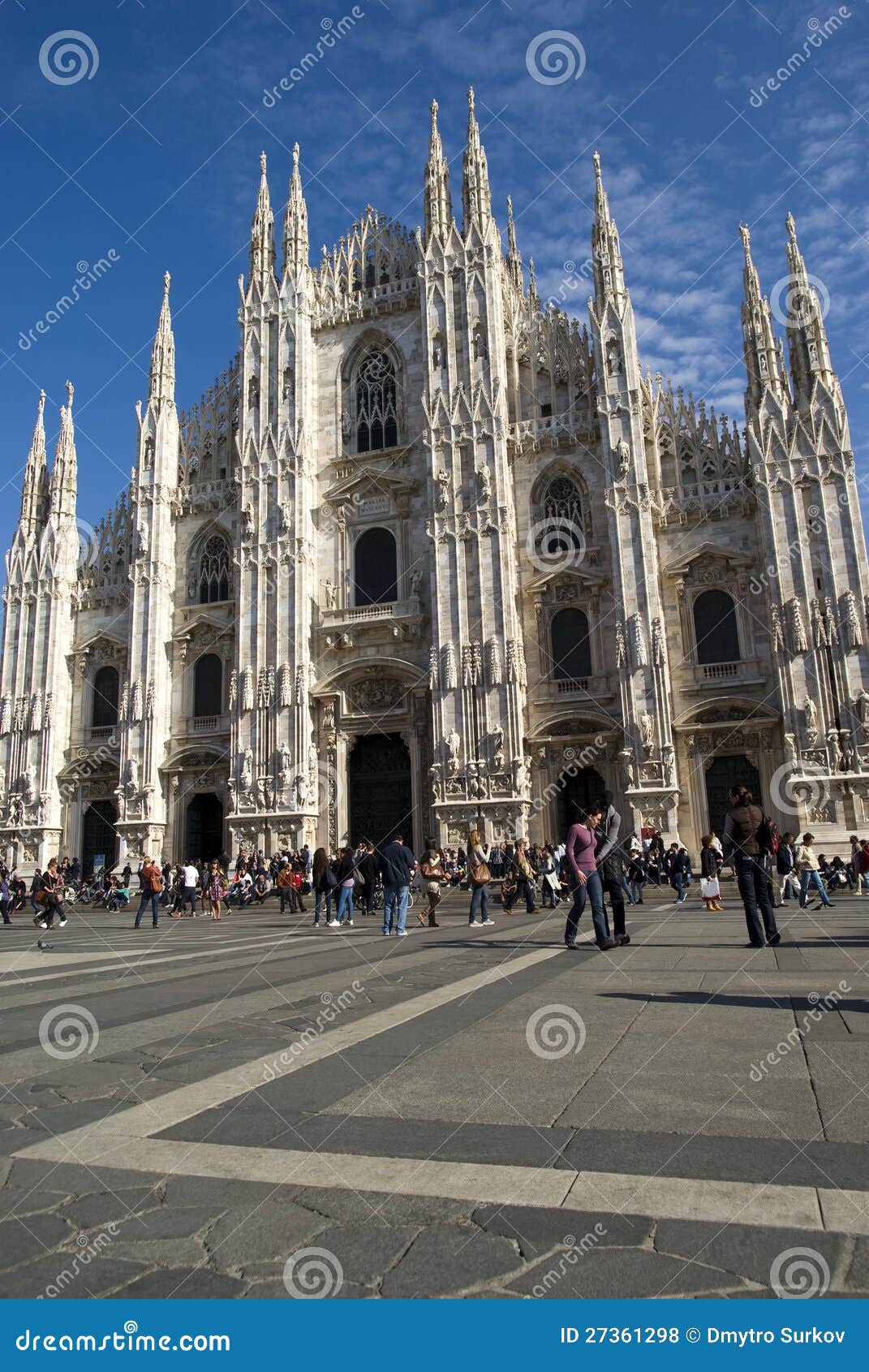 Cathedral square of Milan editorial stock photo. Image of exterior ...