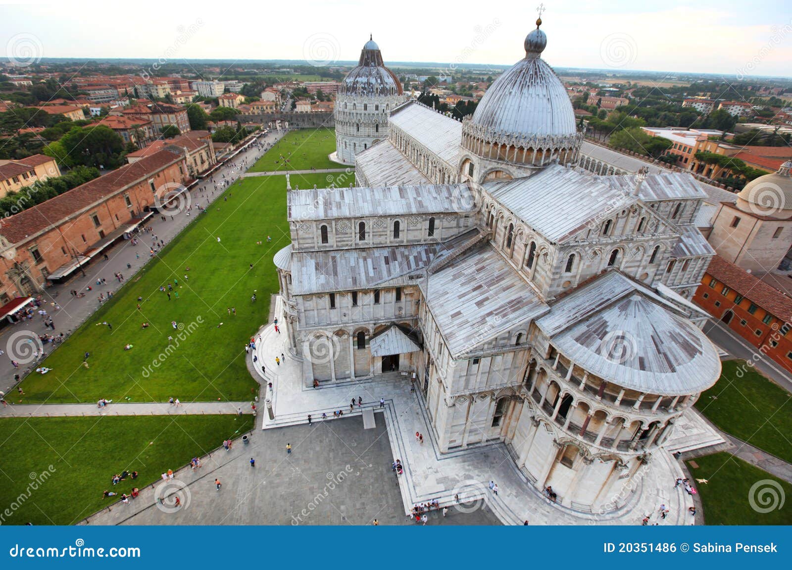 Cathedral Square in Pisa, Italy Stock Photo - Image of grassed ...