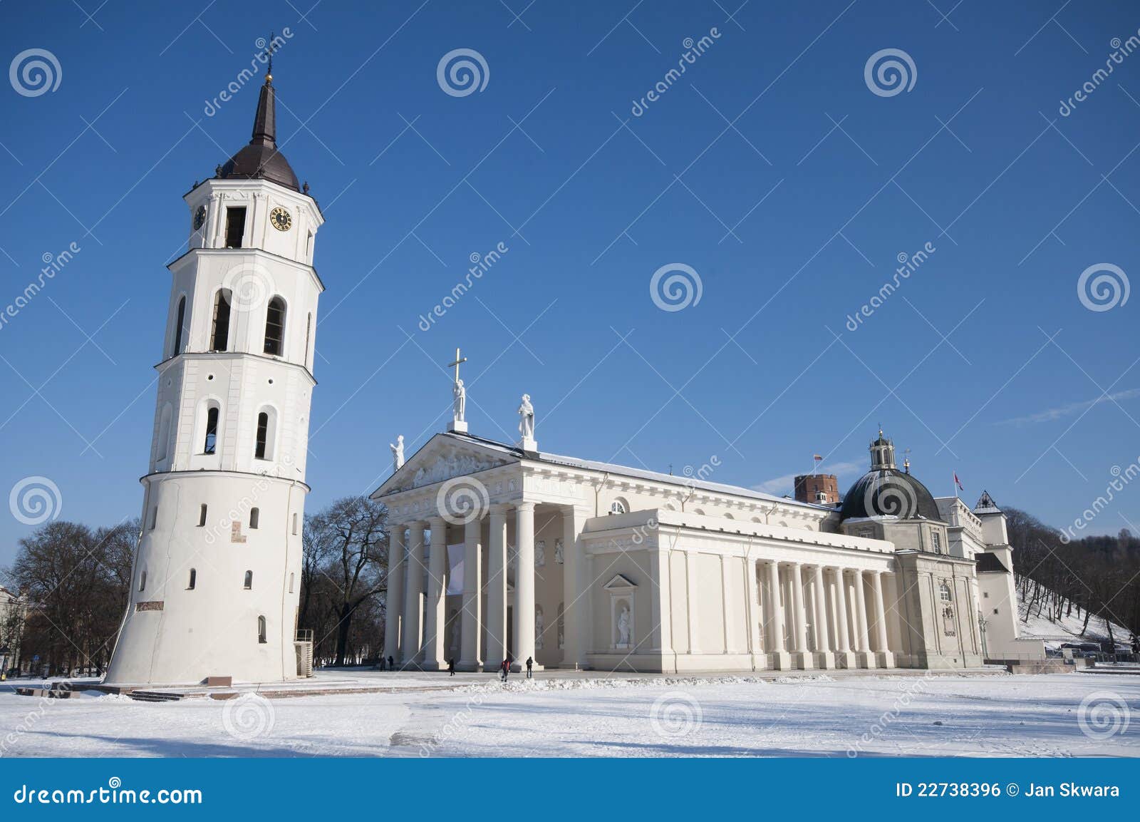 Cathedral Square in Vilnius, Lithuania Stock Photo - Image of column ...