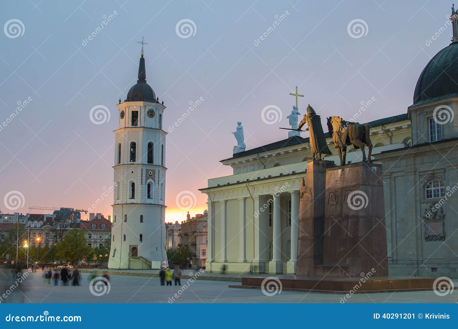 Cathedral Square in Vilnius Stock Image - Image of palace, baltic: 40291201