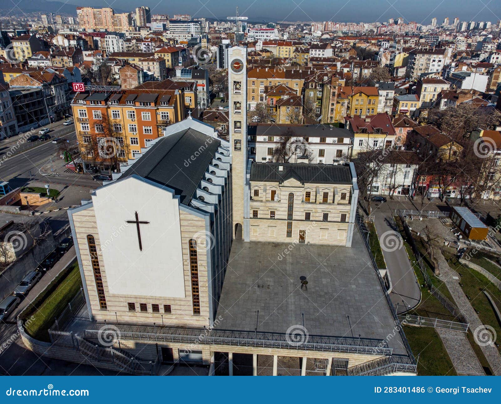 Cathedral of St Joseph, Sofia Stock Photo - Image of skyscraper, skyline: 283401486